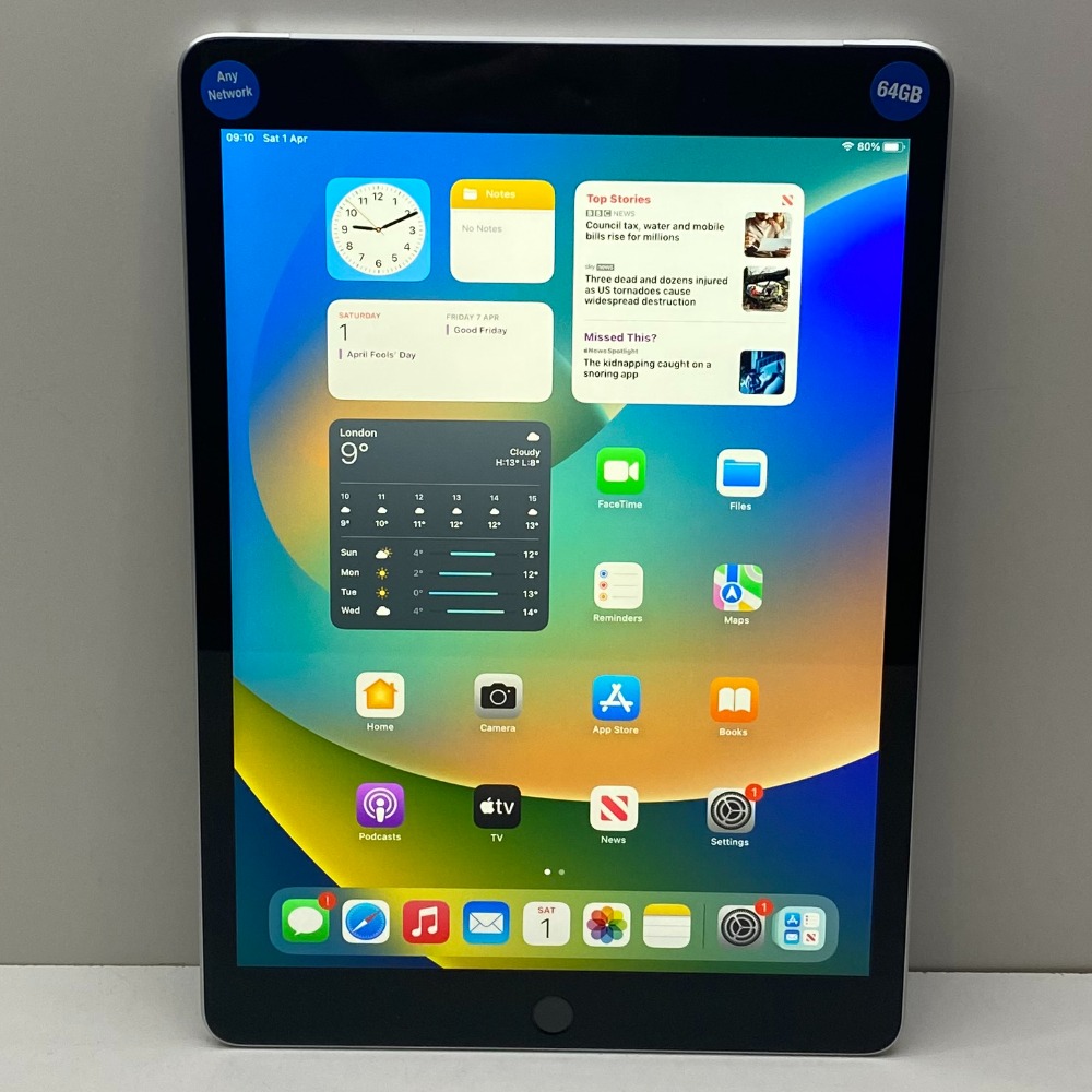 Pre-owned Apple iPad 9th Generation Model A2604 64GB WiFi & Unlocked ...